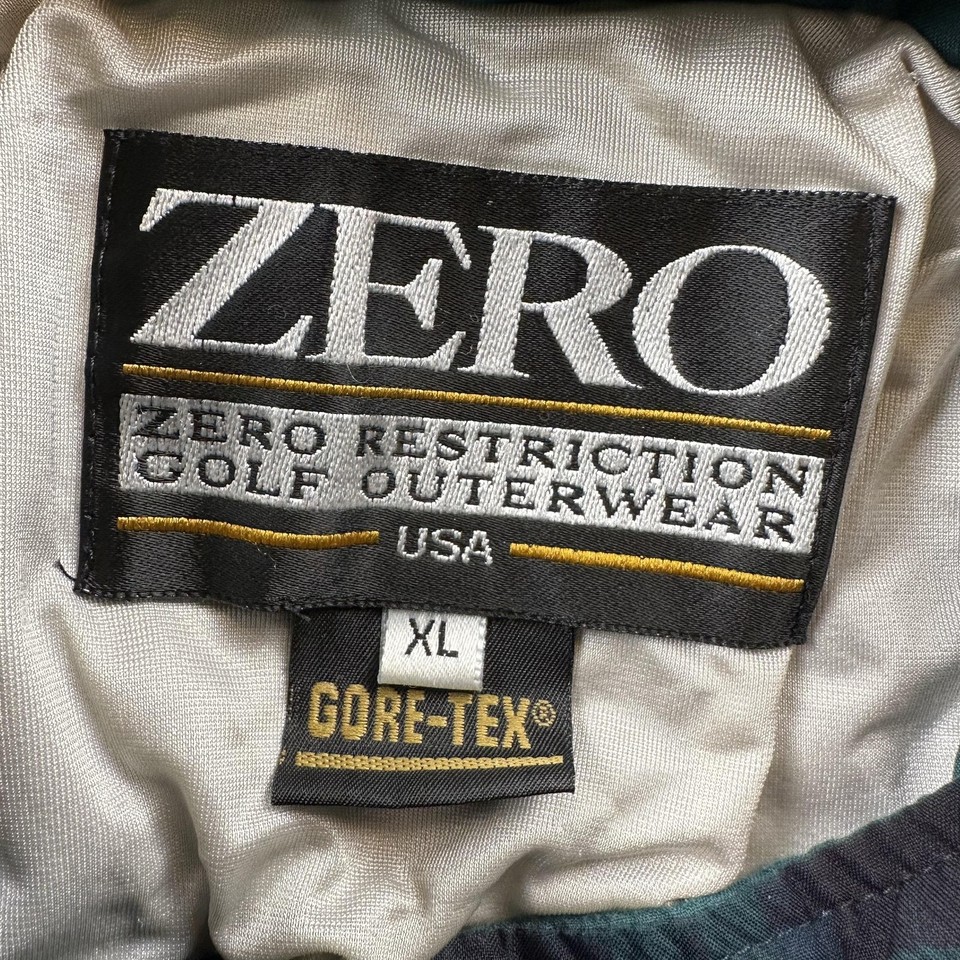 Vintage Zero Restriction Golf Jacket Green Plaid Gore-Tex Sahalee ...