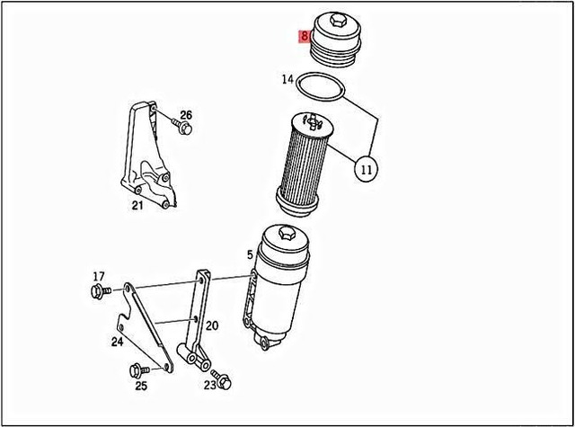Mercedes-Benz 0000925208 Fuel Filter Cap (dd8) for sale online | eBay