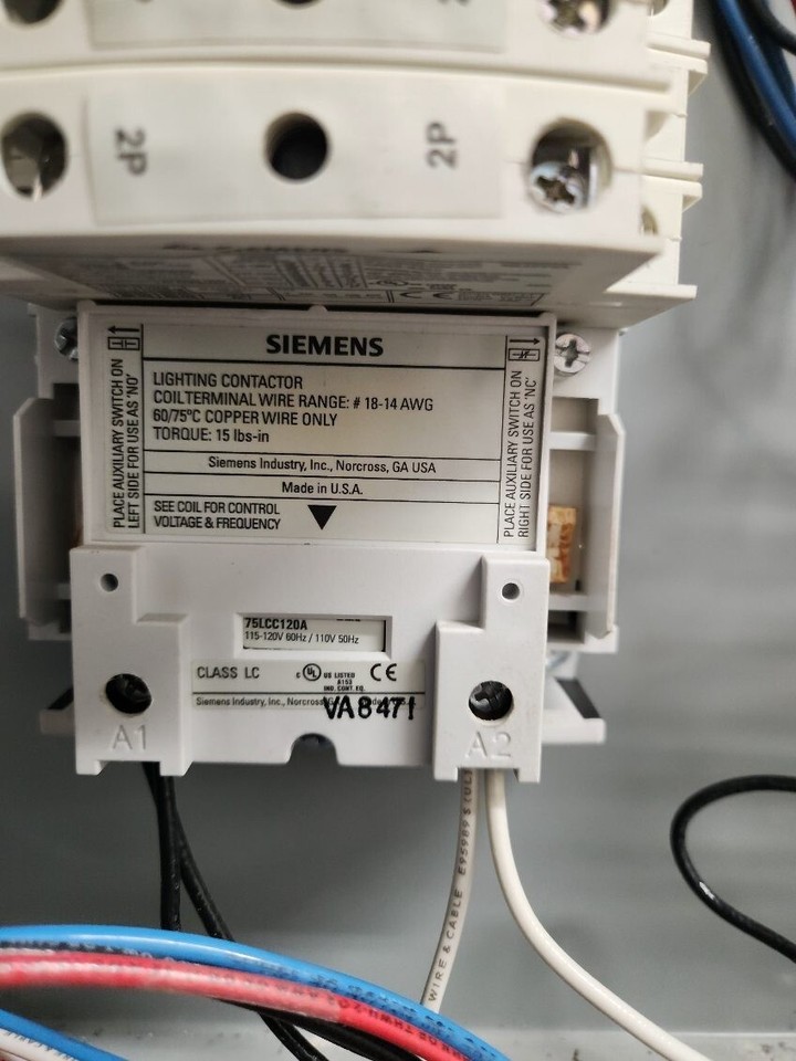 Siemens LC 120V Lighting Contactor w/ 6 relays (75LCC120A) 40892875348 ...