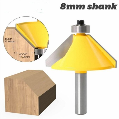 Professional grade 8mm Shank Router Bit for Precise Chamfer & Bevel ...