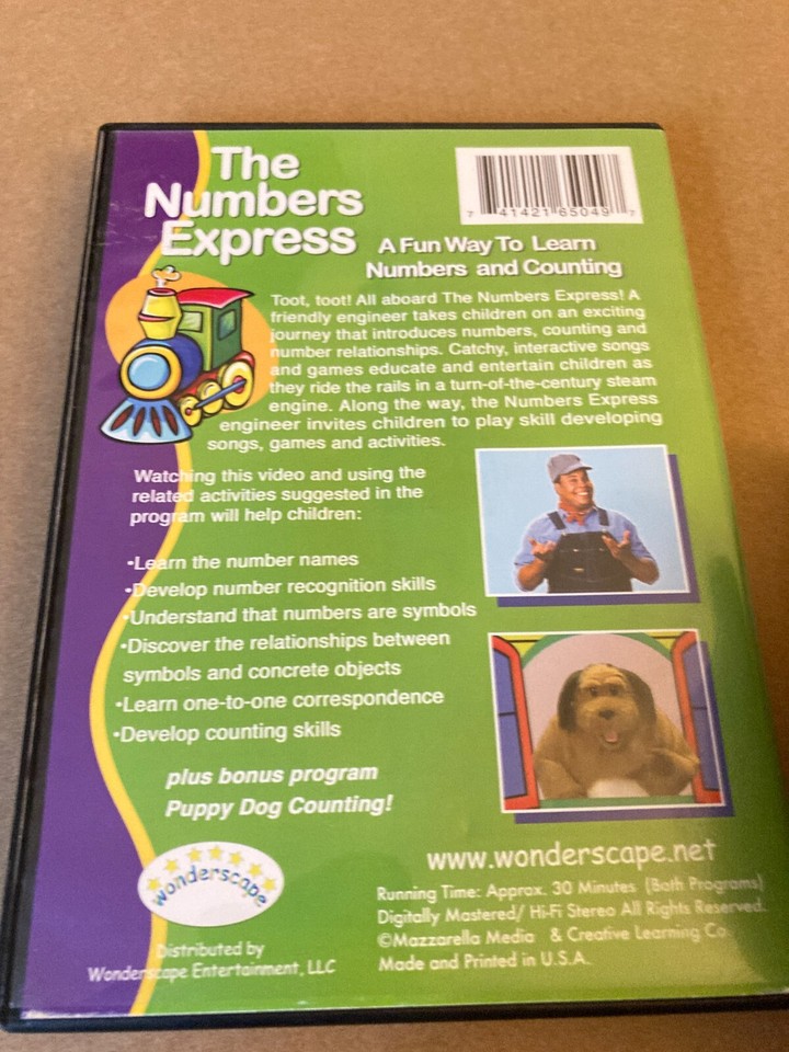The Numbers Express DVD A Fun Way to Learn Numbers & Counting Pre-Owned ...