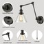 Swing Arm Wall Lamp Plug in Wall Mounted Wall Sconce with On/Off Switch ...