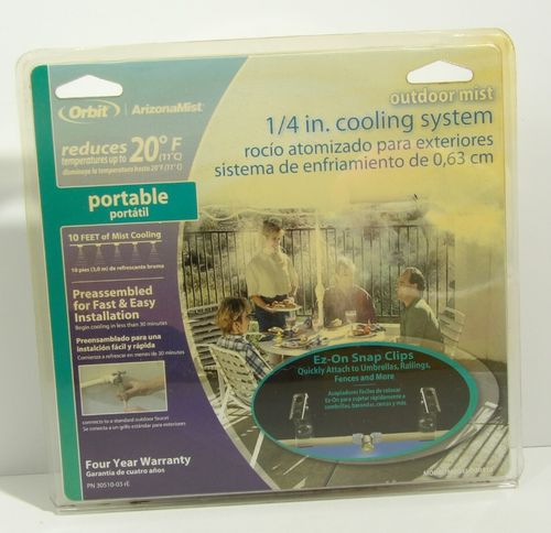 Orbit Arizona Mist 1/4 in Outdoor Cooling System Portable New Sealed | eBay