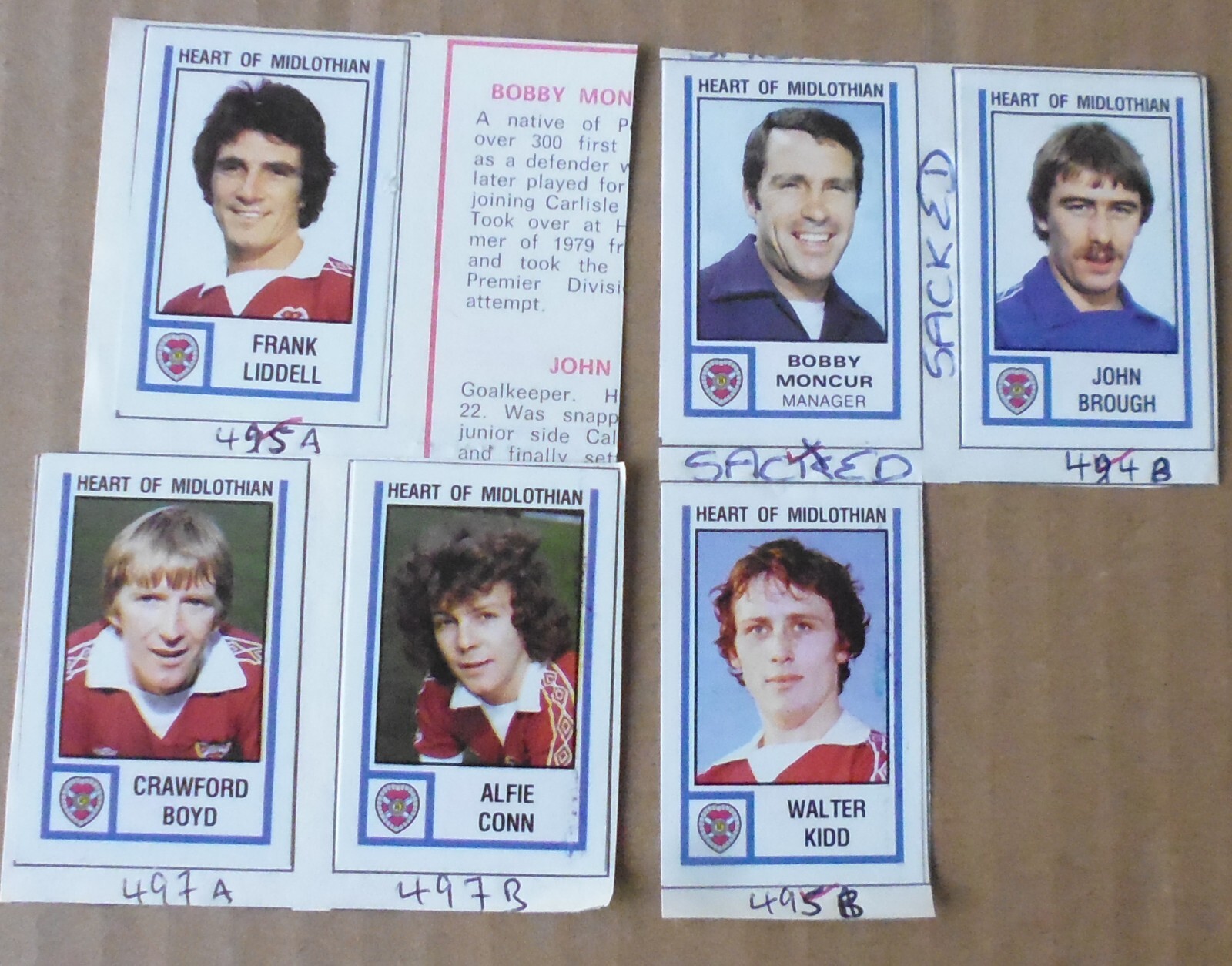 HEARTS PANINI'S FOOTBALL 81 STICKERS FIGURINE PANINI x 6 ex album | eBay