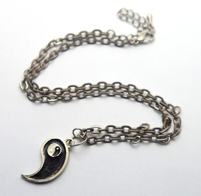 VINTAGE CHINESE ASIA YING YANG NECKLACE ANCHOR CHAIN | eBay