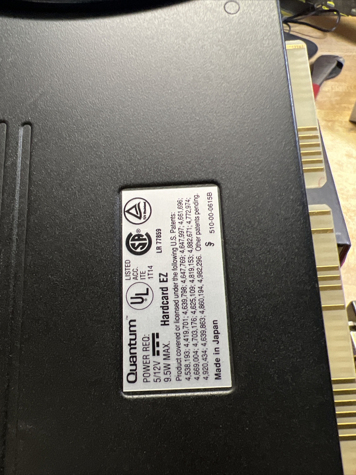 Vintage Used Quantum Hardcard EZ 127 ISA card Hard Disk PC for legacy ...
