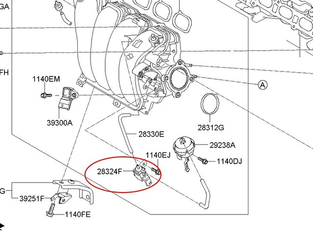 Emission Solenoid Valve 283242E000 for Kia Optima 2011 2015 for sale ...