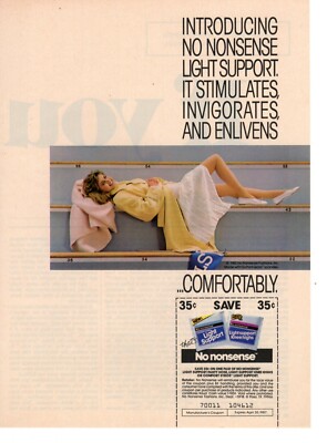 Vintage advertising print ad Fashion NO NONSENSE Pantyhose Save light ...