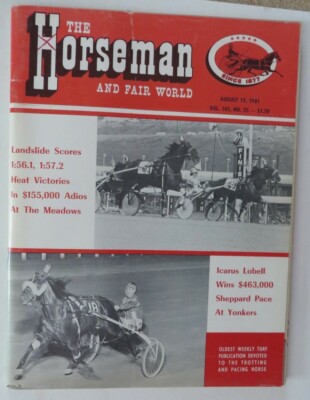 Horseman and Fair World Magazine for Trotting & Pacing Harness Horses 8 ...