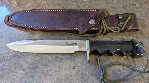 Randall Made Knives Model 16 Diving Knife with Waxed Leather Sheath | eBay