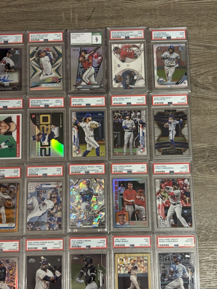 PSA Baseball Slab 47 Card Lot 16 Total PSA 10 Slabs & 26 PSA 9s | eBay