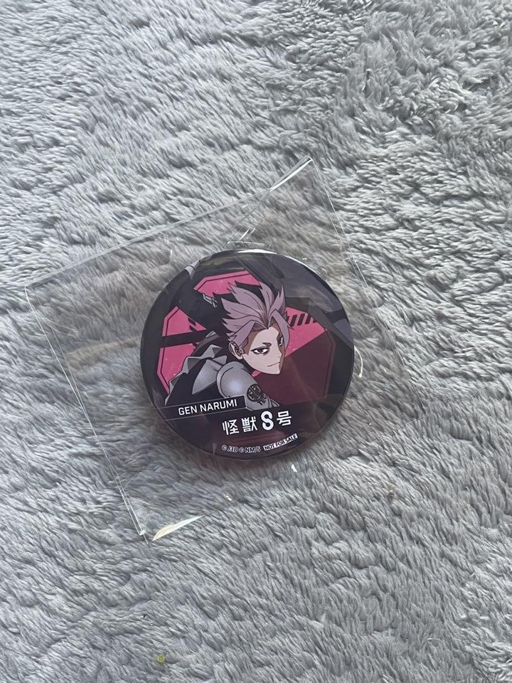 Preroll Kaiju No. 8 Narumi Gen Can Badge | eBay