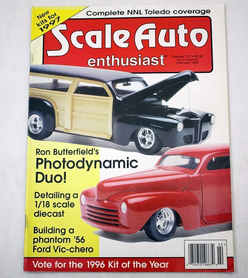 SCALE AUTO ENTHUSIAST #107 Feb 1997, '56 Ford Vic-chero, NNL Toledo ...