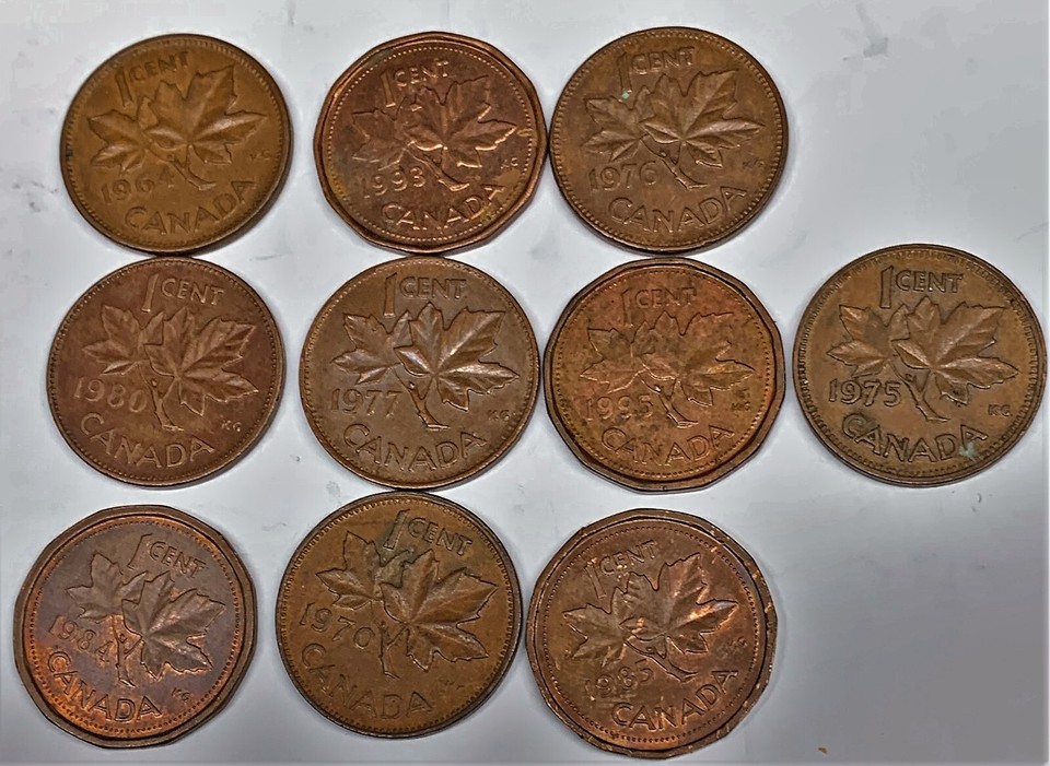 # C3133 CANADA SMALL CENTS, 10 DIFFERENT DATES | eBay