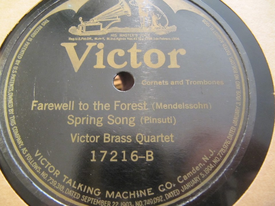 1912 Herbert CLARKE VICTOR BRASS QUARTET Keneke Cornet Fred Schrader ...