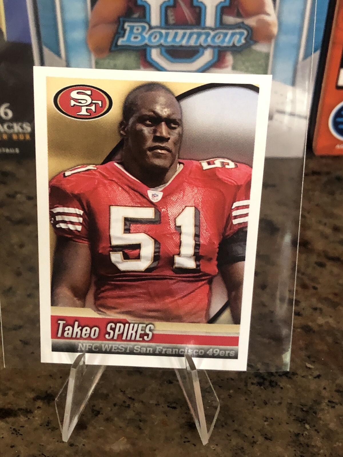 2010 Panini Sticker Football #500 Takeo Spikes San Francisco 49ers ...
