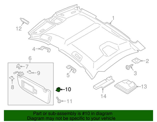 Original Porsche Panamera 971 Sun Visor Mount Black 971857561a 1e0 for ...