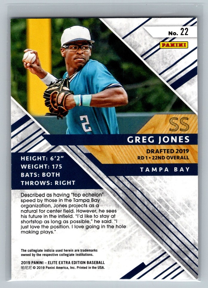 2019 Panini Elite Extra Edition Aspirations #22 Greg Jones Orange /100 ...
