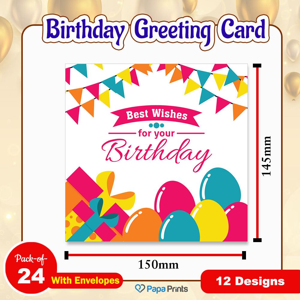 24 Multipack Watercolor Happy Birthday Greeting Cards Mixed pack with ...
