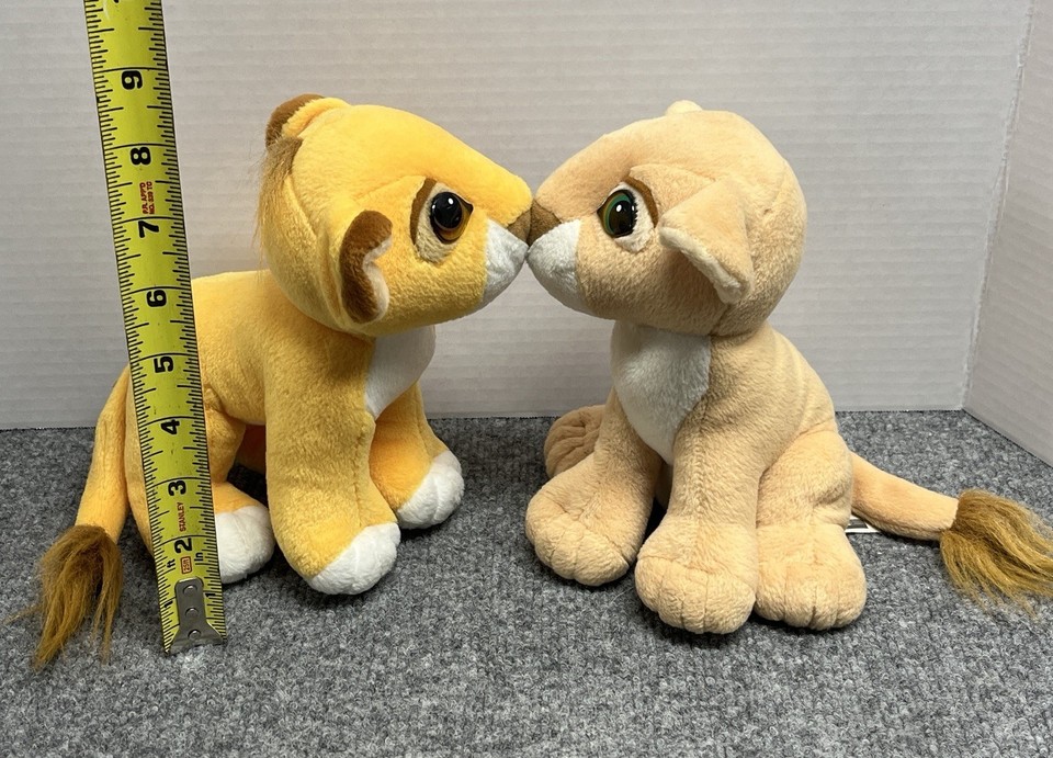 Vintage Mattel Disney The Lion King Simba & Nala Magnetic Kissing Plush ...