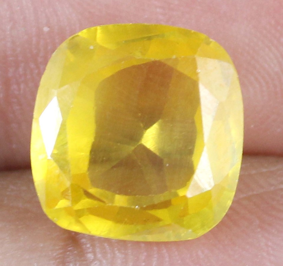 12.30 Ct Natural Cushion Srilankan Yellow Spinel Loose Gemstone ...