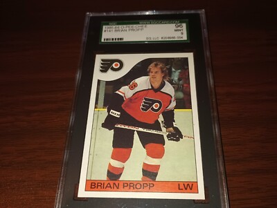 1985-86 O-PEE-CHEE Hockey #141 Brian Propp Philadelphia Flyers SGC 96 ...