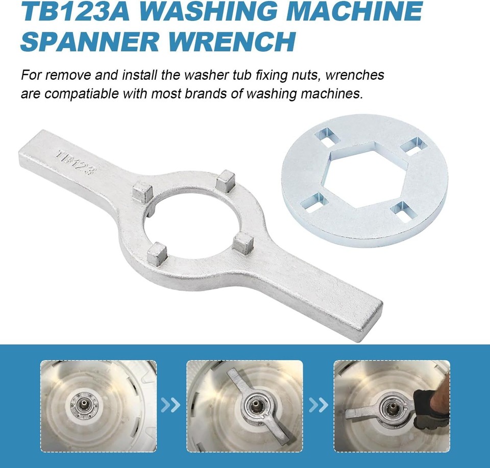 W10324651 Washer Drive Hub+ TB123A Washer Spanner Wrench for Whirlpool ...