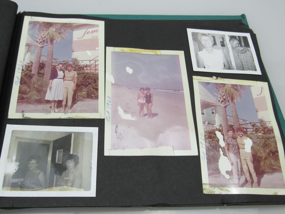1960s B&W Photo Album BEAUTIFUL GIRL Scrapbook Greaser Guy Convertible ...