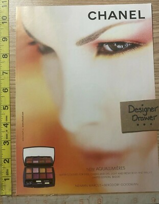 Chanel Aqualumieres Color Cosmetics 2001 Print Ad Advertisement | eBay