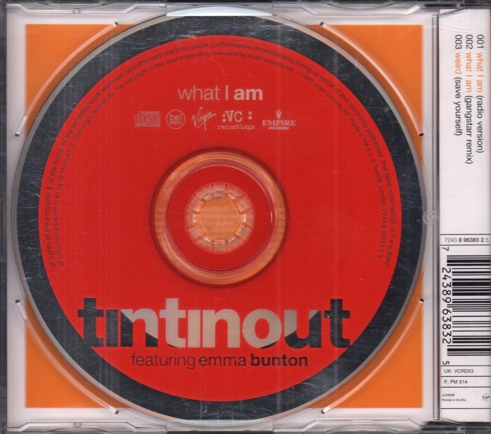 Tin Tin Out Featuring Emma Bunton What I Am CD UK Vc 1999 VCRD53 | eBay