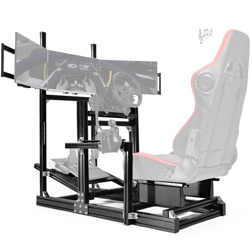 Marada Aluminum F1 Racing Simulator Cockpit with Triple Screen Monitor ...