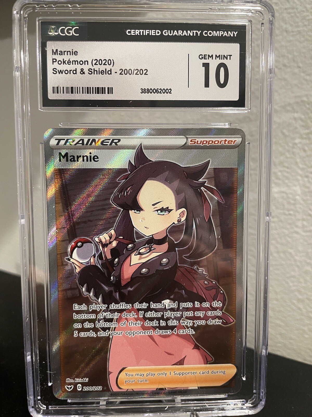 Pokémon TCG Marnie Sword & Shield 200/202 Holo Full Art Ultra Rare for ...