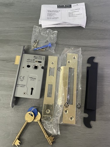 EUROSPEC POLISHED BRASS EASI-T 45mm or 1.3/4" REVERSIBLE LATCH LEVER ...