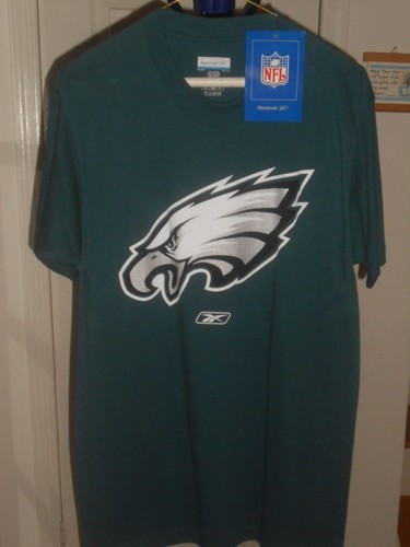 philadelphia eagles nfl reebok adult small- logo ss tee shirt new with ...