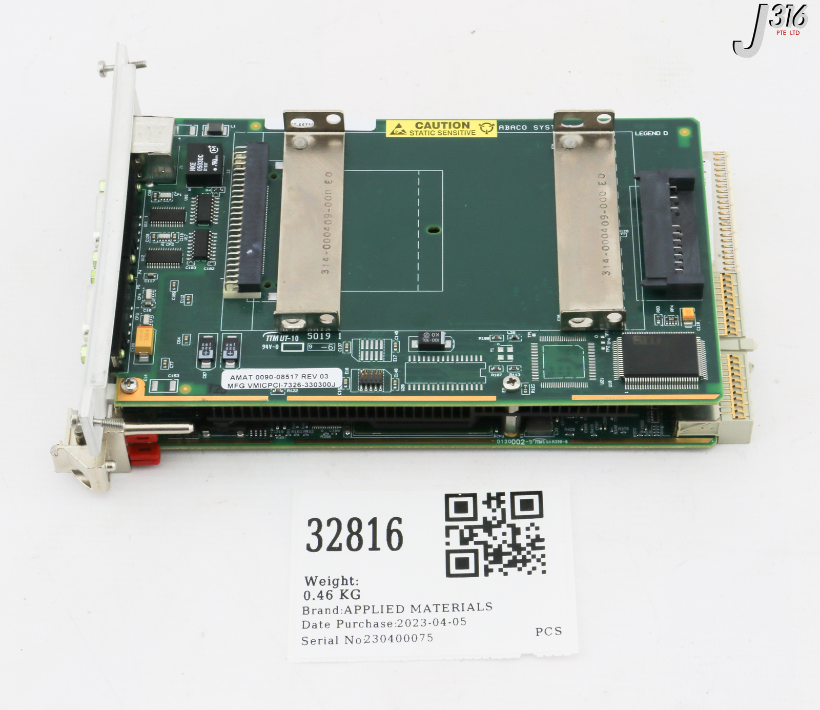 32816 APPLIED MATERIALS PCB, ABACO SYSS, VMICPCI-7326 COMPACTPCI 0090 ...