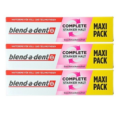 3 x blend‑a‑dent Complete Haftcreme Geschmacksneutral - 70 g MAXI ...
