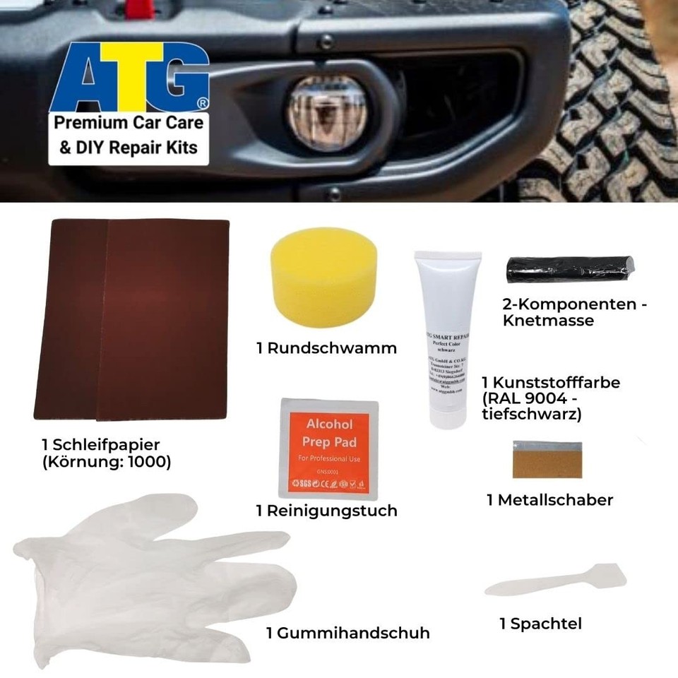 ® Car Bumper Repair Kit Black - Plastic Bumper Scratch Repair Kit - Dye Inclu... | eBay