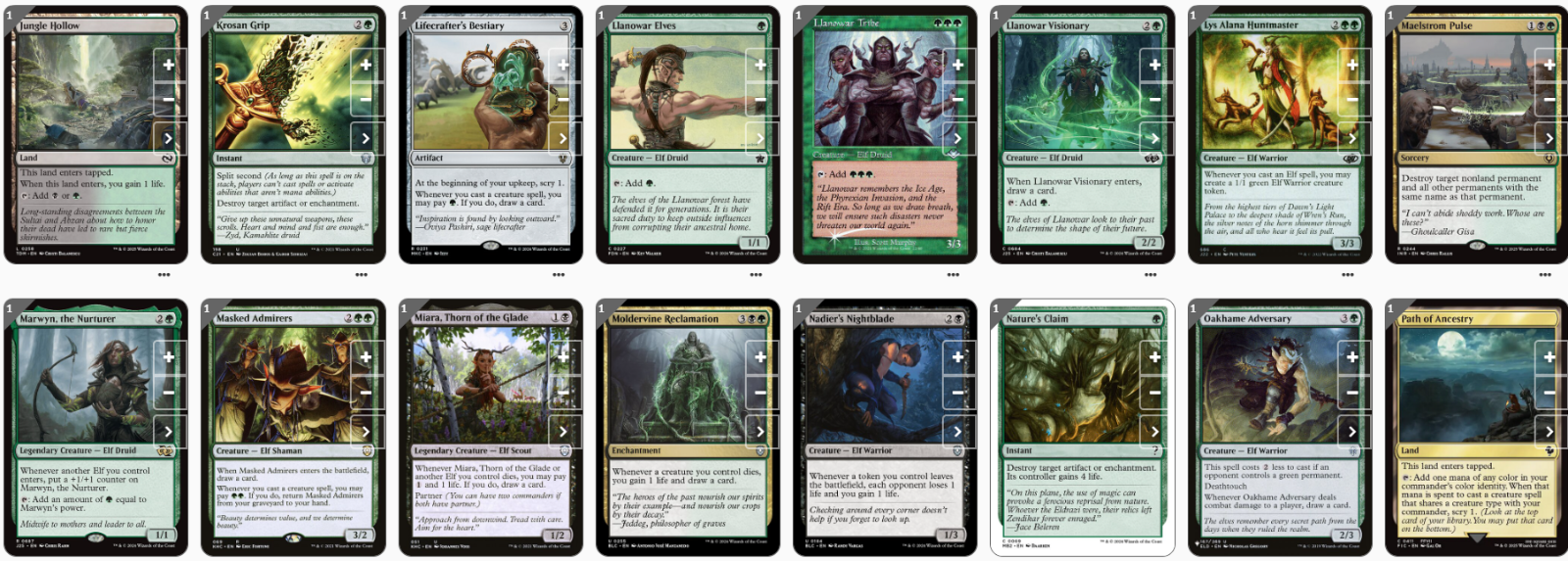 Lathril, Blade of the Elves Magic MTG EDH Custom Commander Deck ELF ...