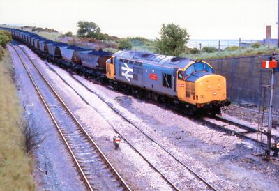 Photo Railway 6x4 Class 37 37801 MGR Train at Aberthan 21/5/87 | eBay UK