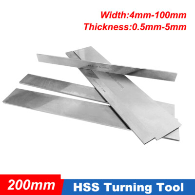 High Speed Steel Bar Strip HSS Lathe Steel Turning Tool L :200mm T:0 ...