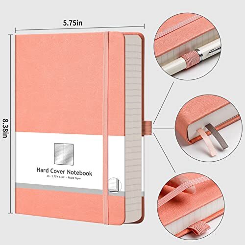 Thick Journal Lined Notebook 320 Numbered Pages Leather Journal For ...