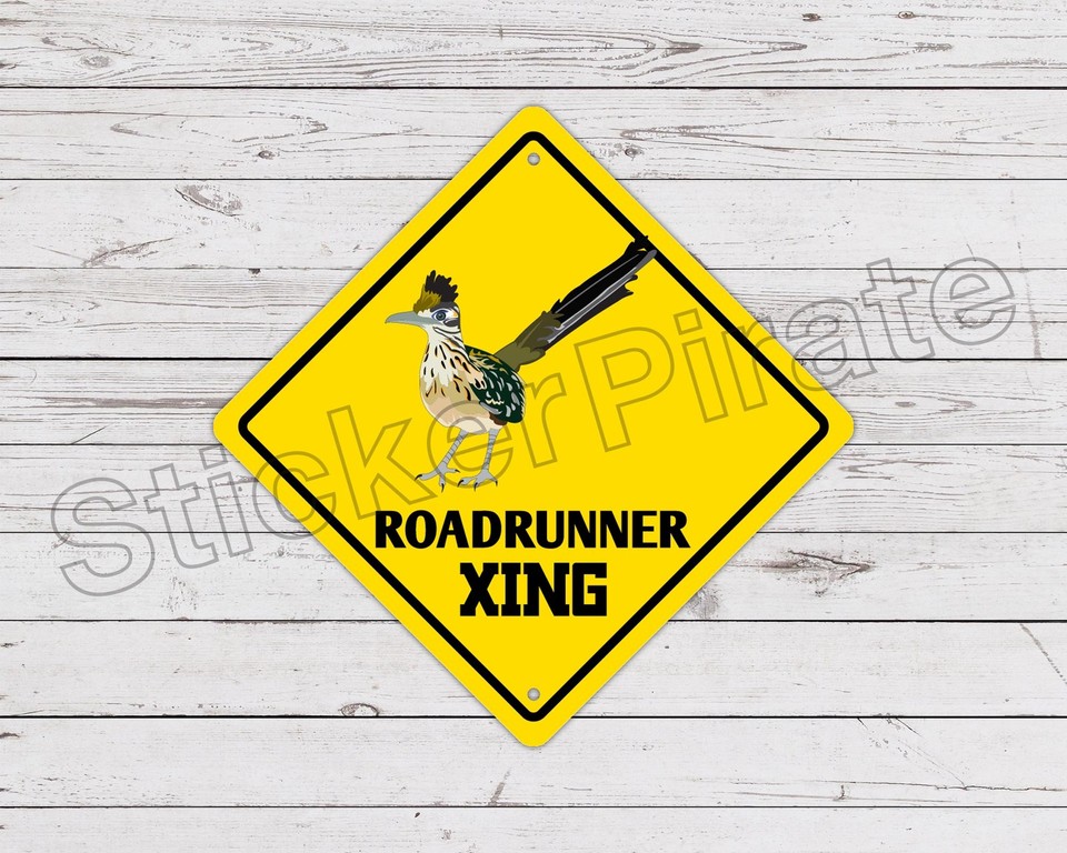 *Aluminum* Roadrunner Crossing Funny Metal Novelty Sign 12"x12" | eBay