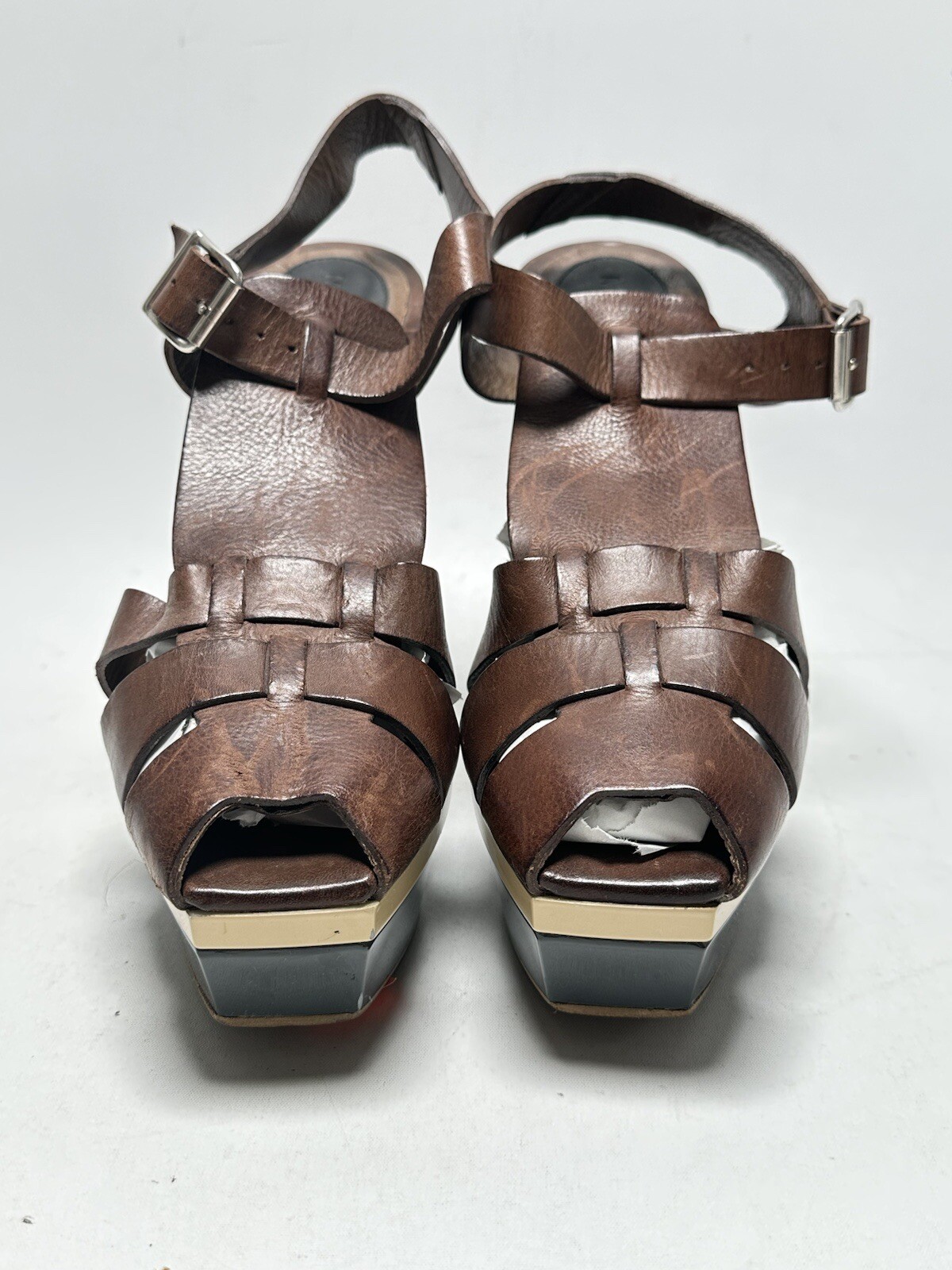 Marni Women's Platform Cut Out Antique Bronze Heels 41 US 10 | eBay