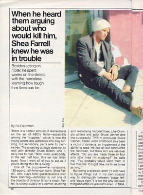 1986 TV ARTICLE SHEA FARRELL is MARK DANNING on THE HOTEL SERIES | eBay