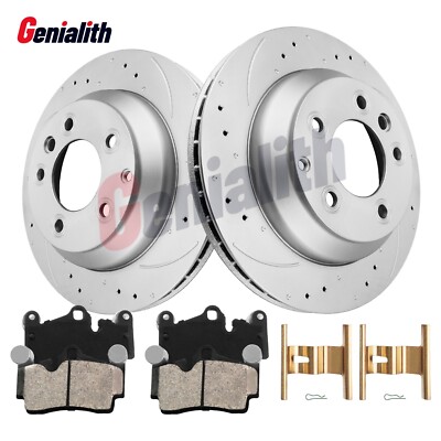 Rear Drilled Disc Brake Rotors for Audi Q7 Volkswagen Touareg Porsche ...