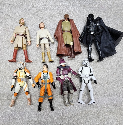 Lot Of (8) 3 Inch Star Wars Actuon Figures *1 Is Missing A Hand See ...