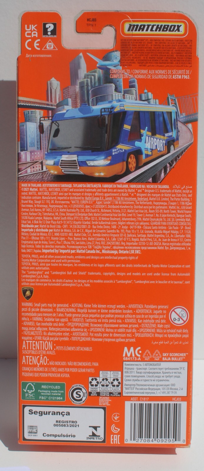 Matchbox Airport 5 Pack Toyota, Swift Shuttle, Lamborghini FNQHotwheels ...