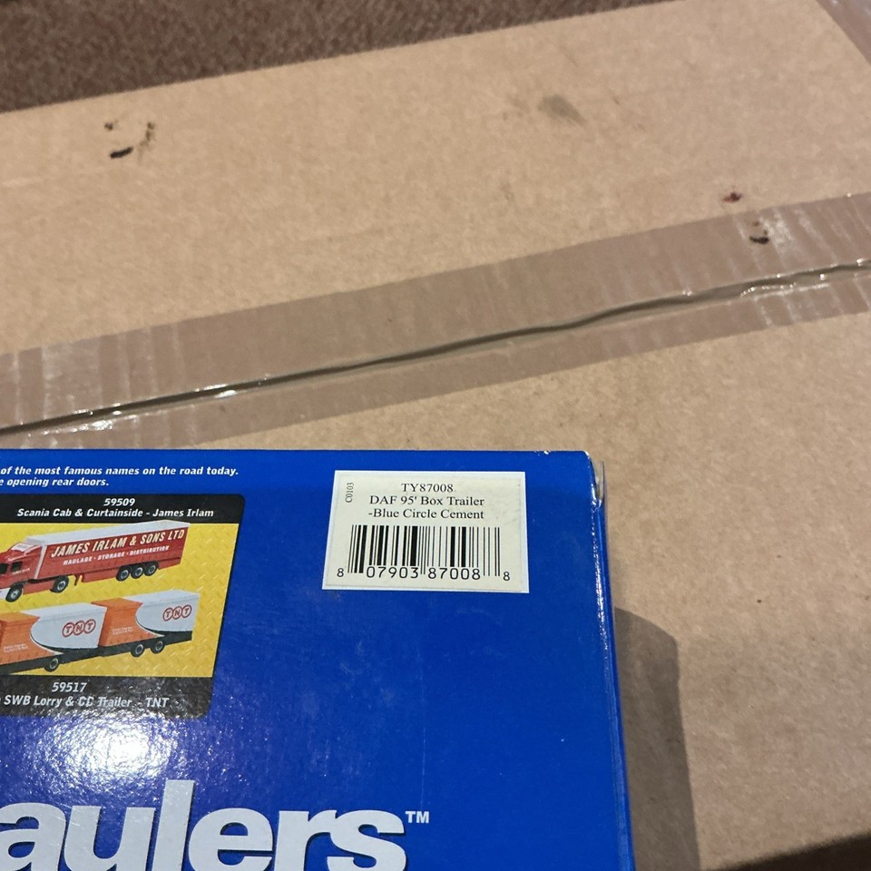 Corgi TY 87008 DAF 95 Box Trailer, Blue Circle Cement 1/64 scale. | eBay UK
