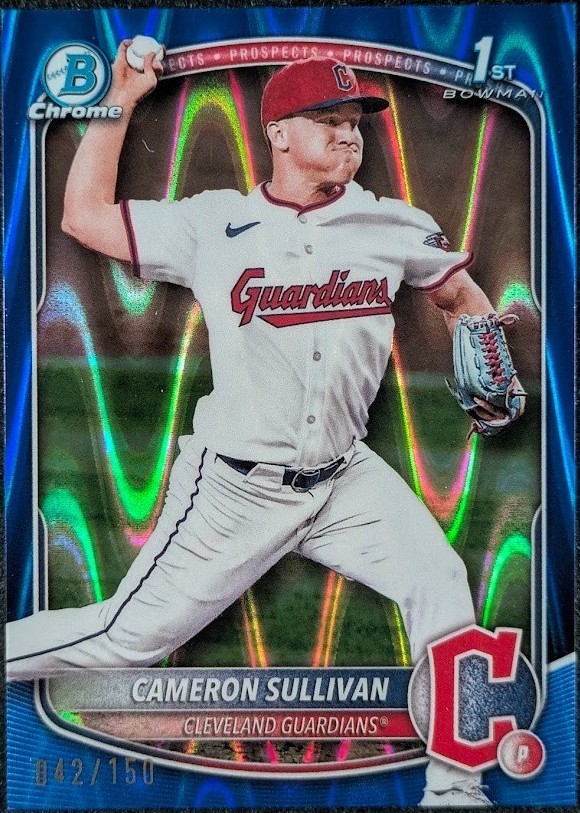 2025 Bowman - Chrome Prospects Cameron Sullivan #BCP-97 Blue RayWave ...
