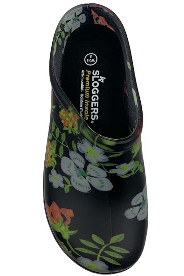 Sloggers Slip-On Waterproof Printed Garden Clogs Black Meadow | eBay